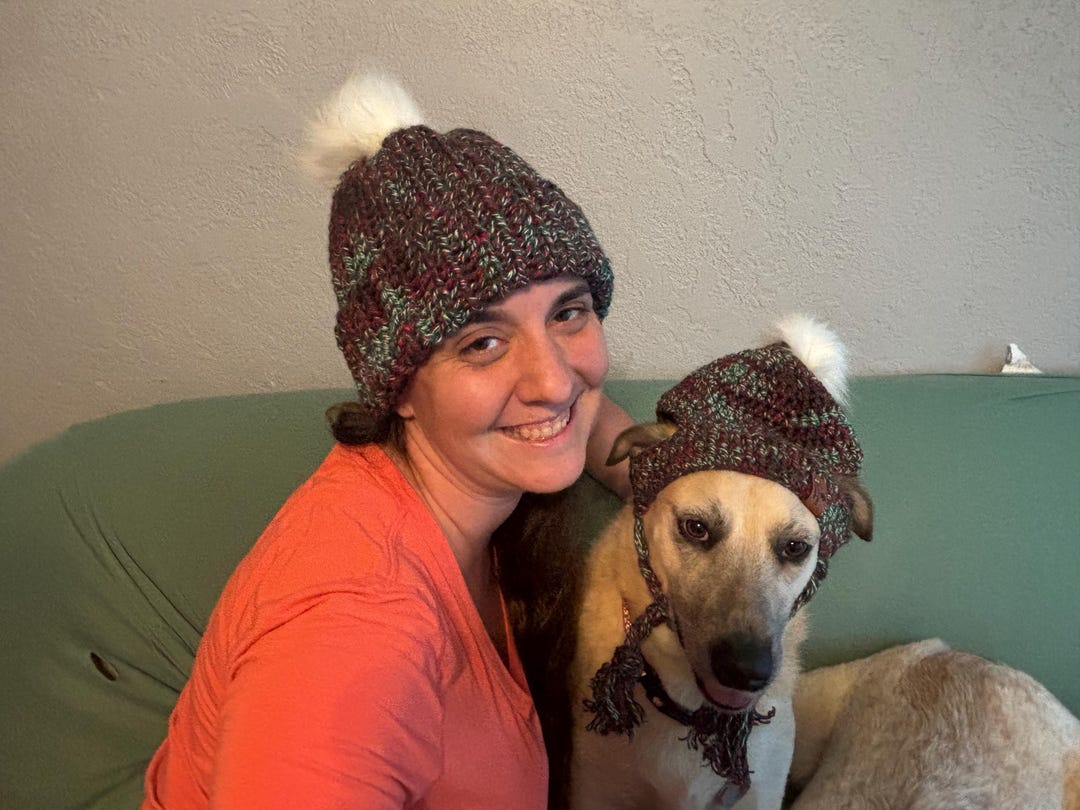 Winter Cheer Dog Beanie and Matching Owner ~dog Hat ~dog Accessories ...