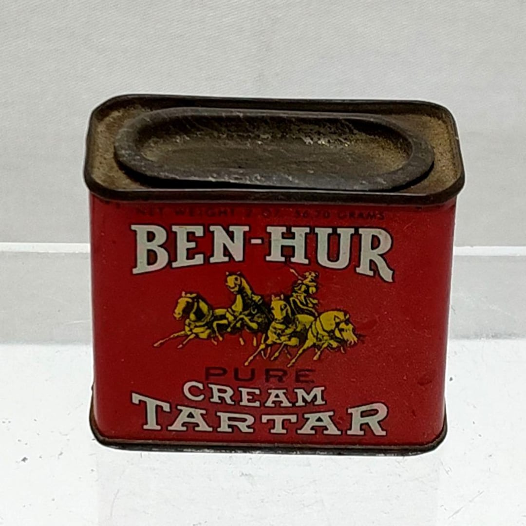 Vintage Ben-hur Cream Tartar Tin, 1940s Kitchen Decor - Etsy