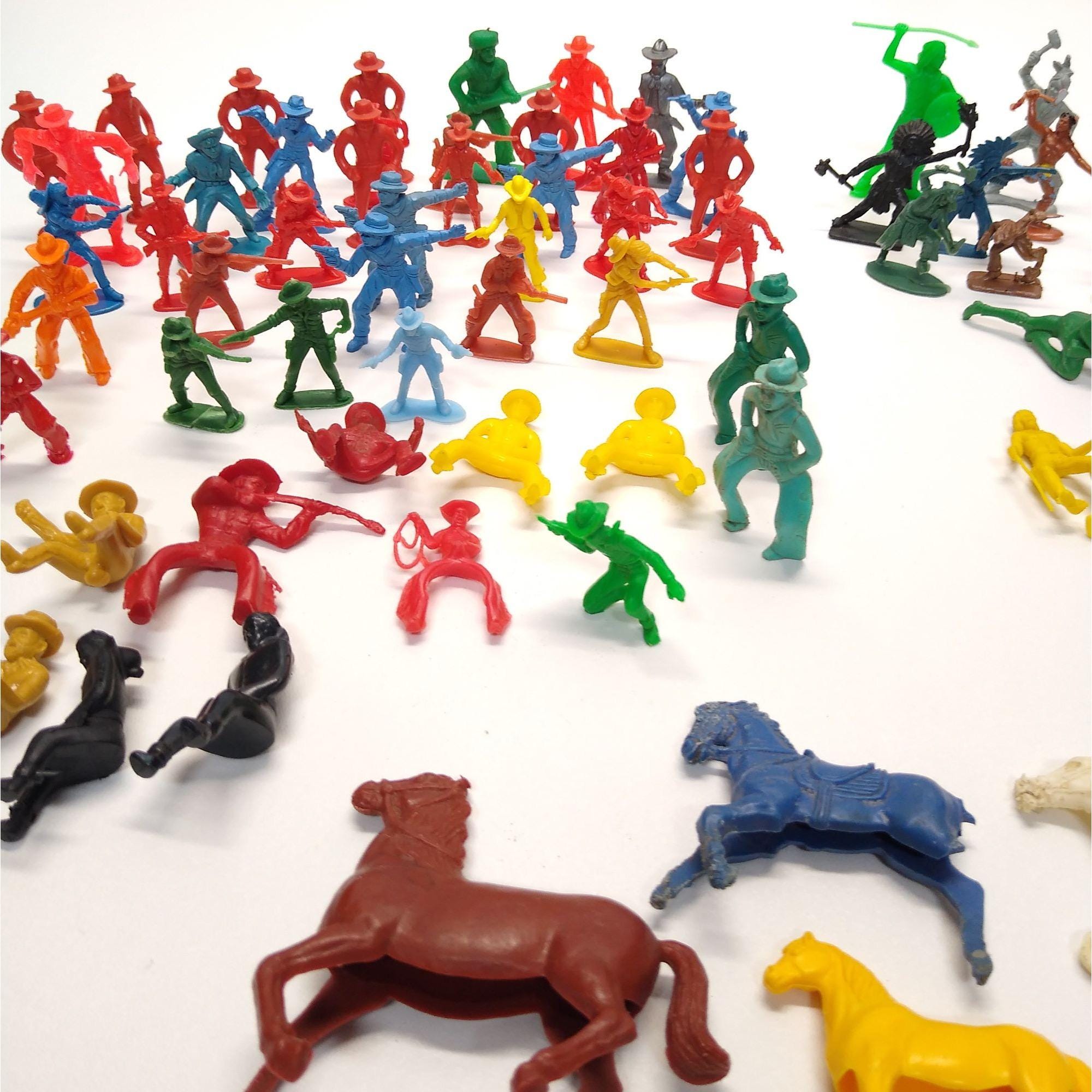 Vintage Plastic Toy Cowboy and Indian Figures – Nostalgic Collection - Etsy