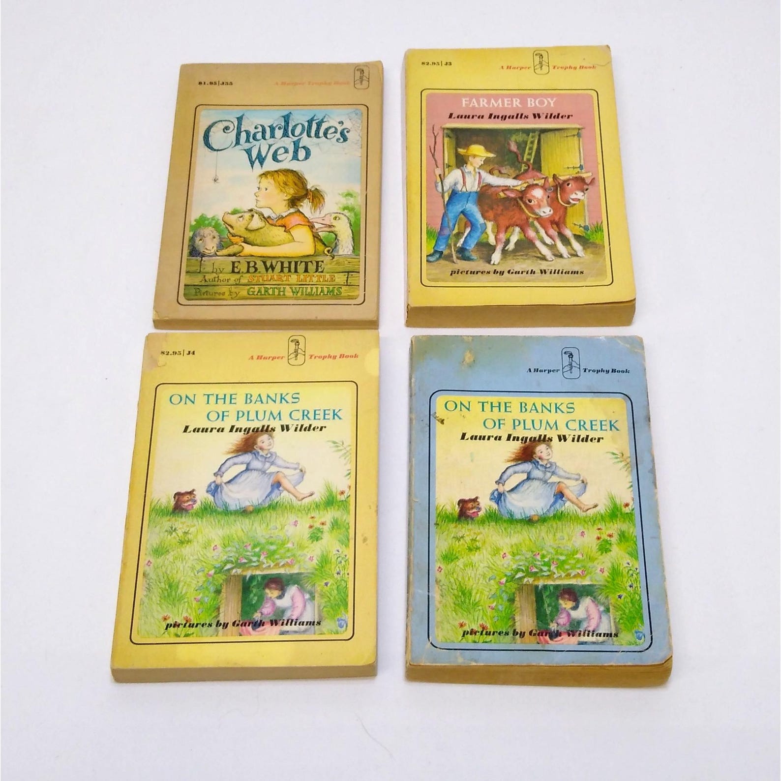 Vintage Harper Trophy Books: Charlotte's Web & Laura Ingalls Wilder - Etsy