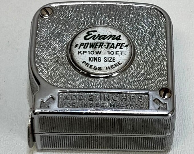 Evans Power Tape KP10W 10 Ft King Size Side Button Release Collectible ...