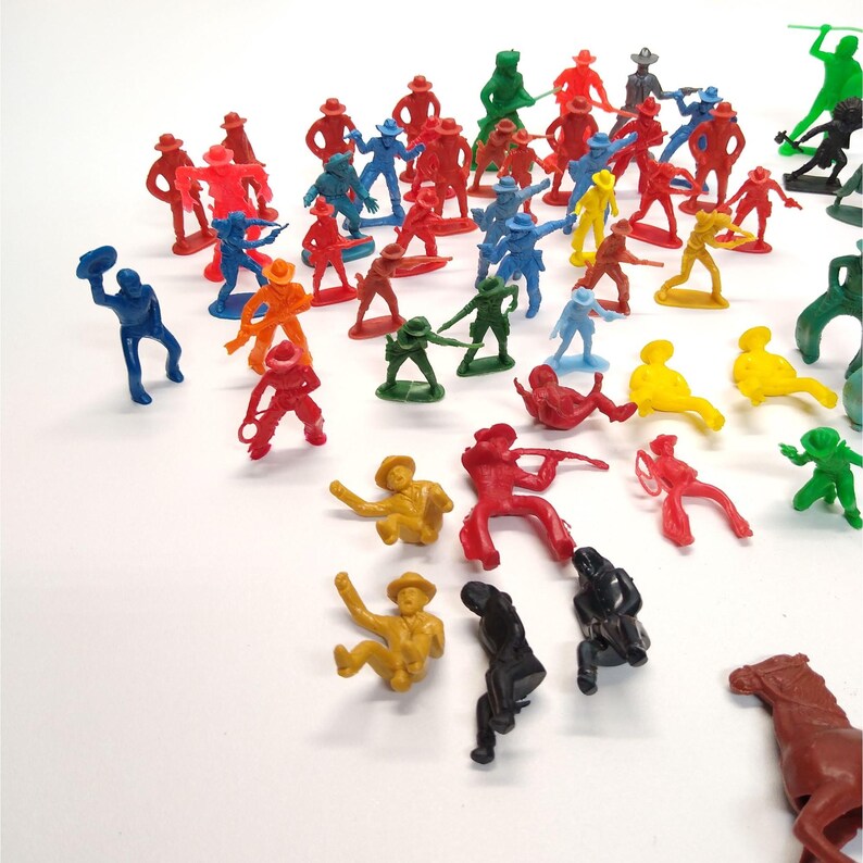 Vintage Plastic Toy Cowboy and Indian Figures – Nostalgic Collection - Etsy