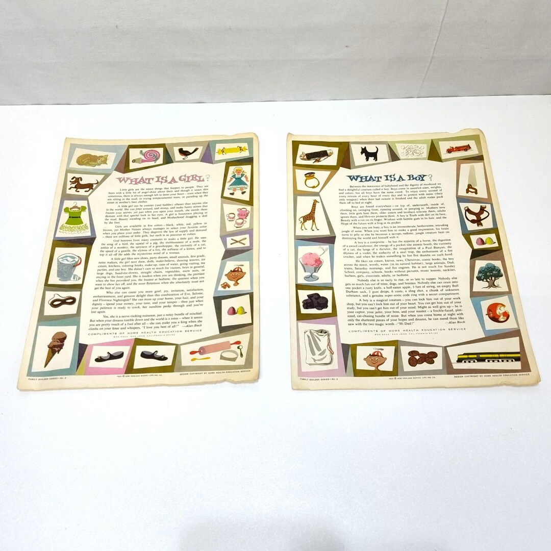 What is A Girl & What is A Boy Pamphlets Family Builder Series No. 3 ...