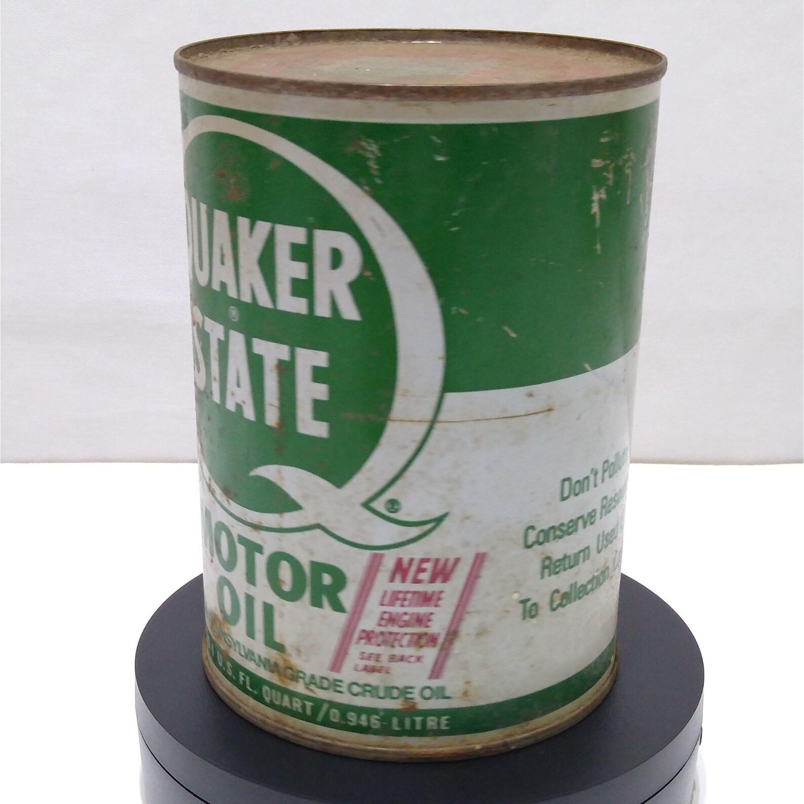 Quaker State Motor Oil SAE 1 U.S. Fl. Quart Mechanic Decor Memorability ...