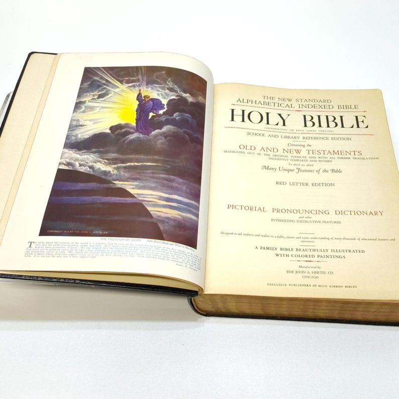 New Standard Blue Ribbon Bible KJV Red Letter Reference Edition 1948 ...