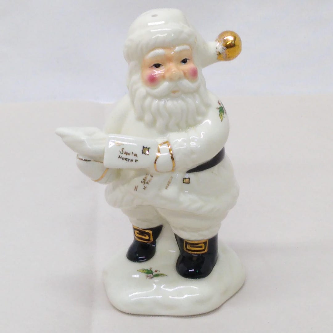 Santa "north Pole Mail" Salt Shaker Holly Holiday Rare Vintage Holiday ...