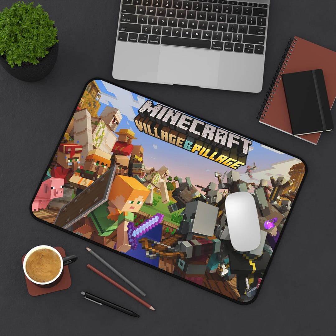 Insane Minecraft Desk Mat. village & Pillage Update Highly Recommended ...