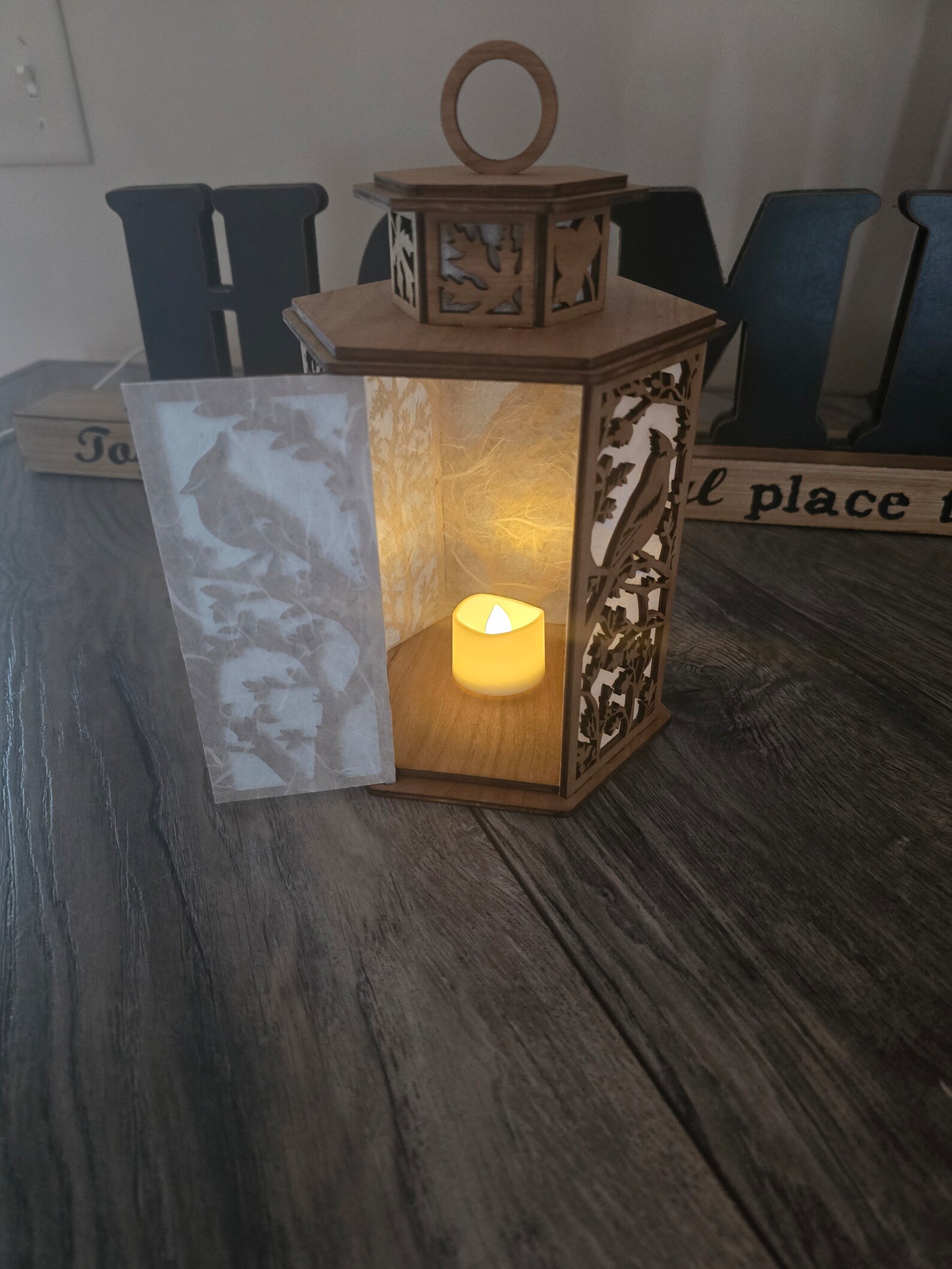 Laser Cut Cardinal Bird Lantern With LED Light. - Etsy