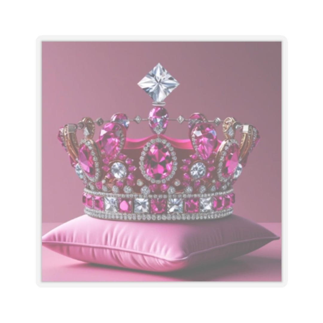 Pink Crown Stickers, Princess Sticker Set, Girly Decals, Planner ...