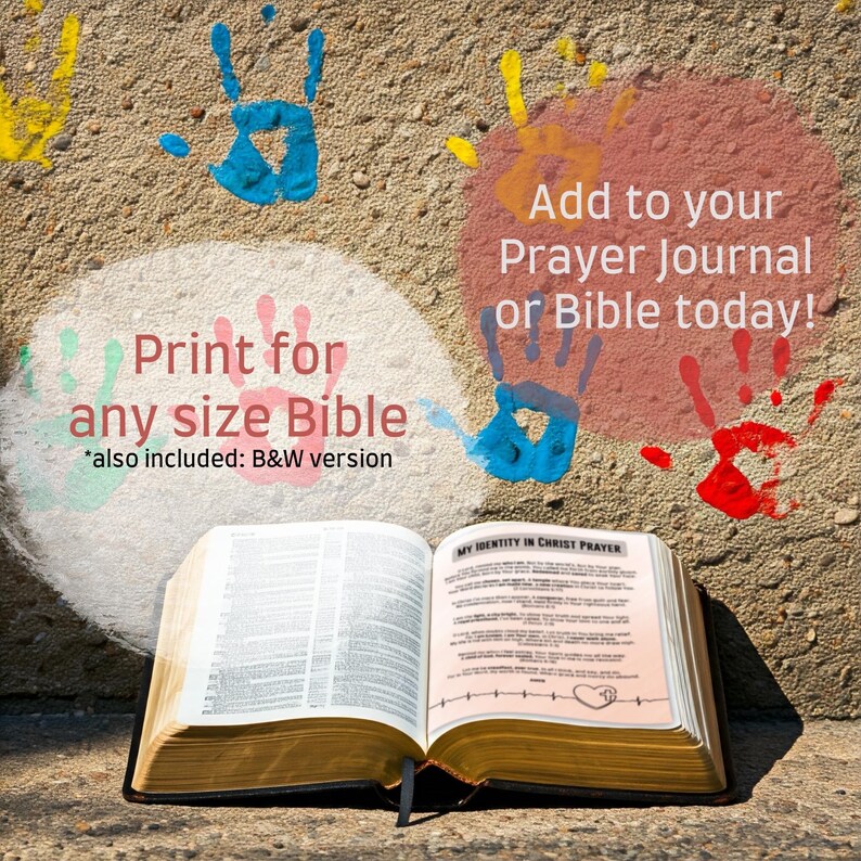Identity in Christ Prayer Poem: Printable Scripture (PDF) - Etsy