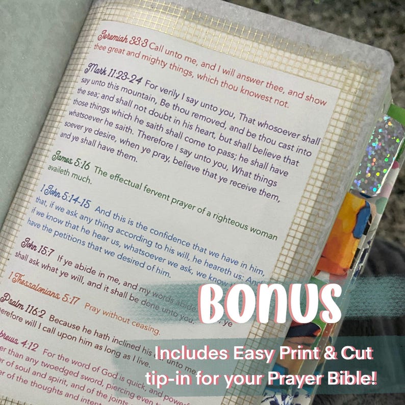 Prayer Bible Verse Themes: Master List, Printable KJV (PDF) - Etsy