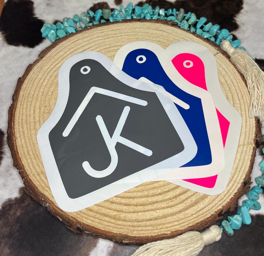 Custom Cow Tag and Brand Vinyl Decal - Etsy