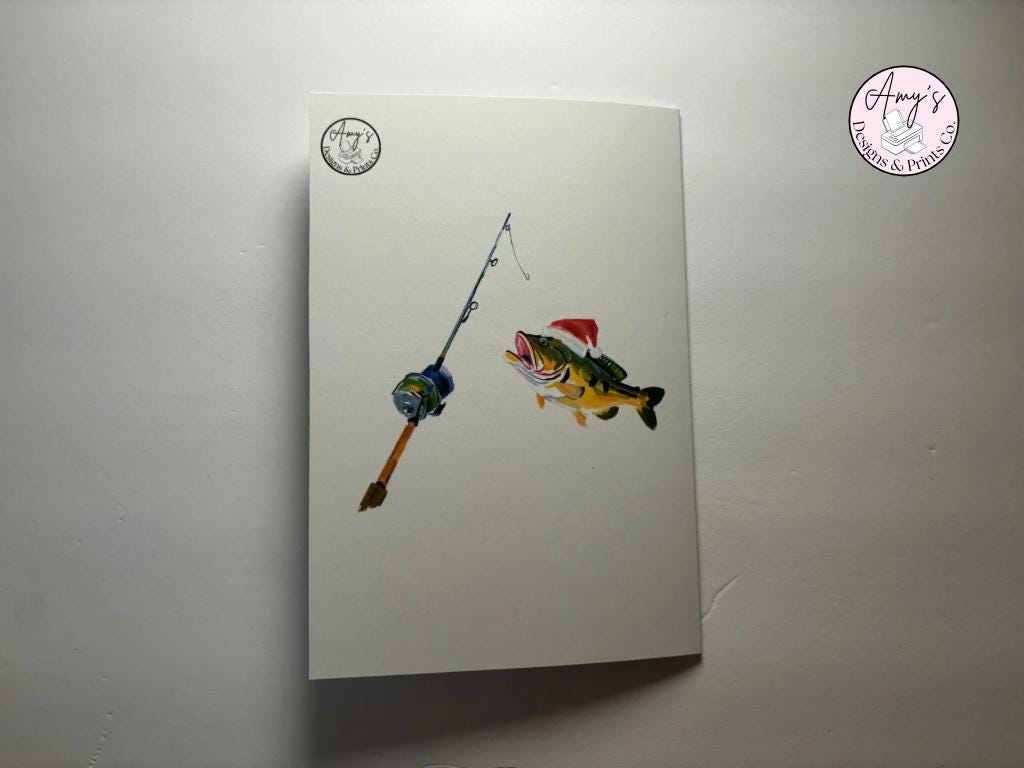 Fish Pun Christmas Card - Etsy