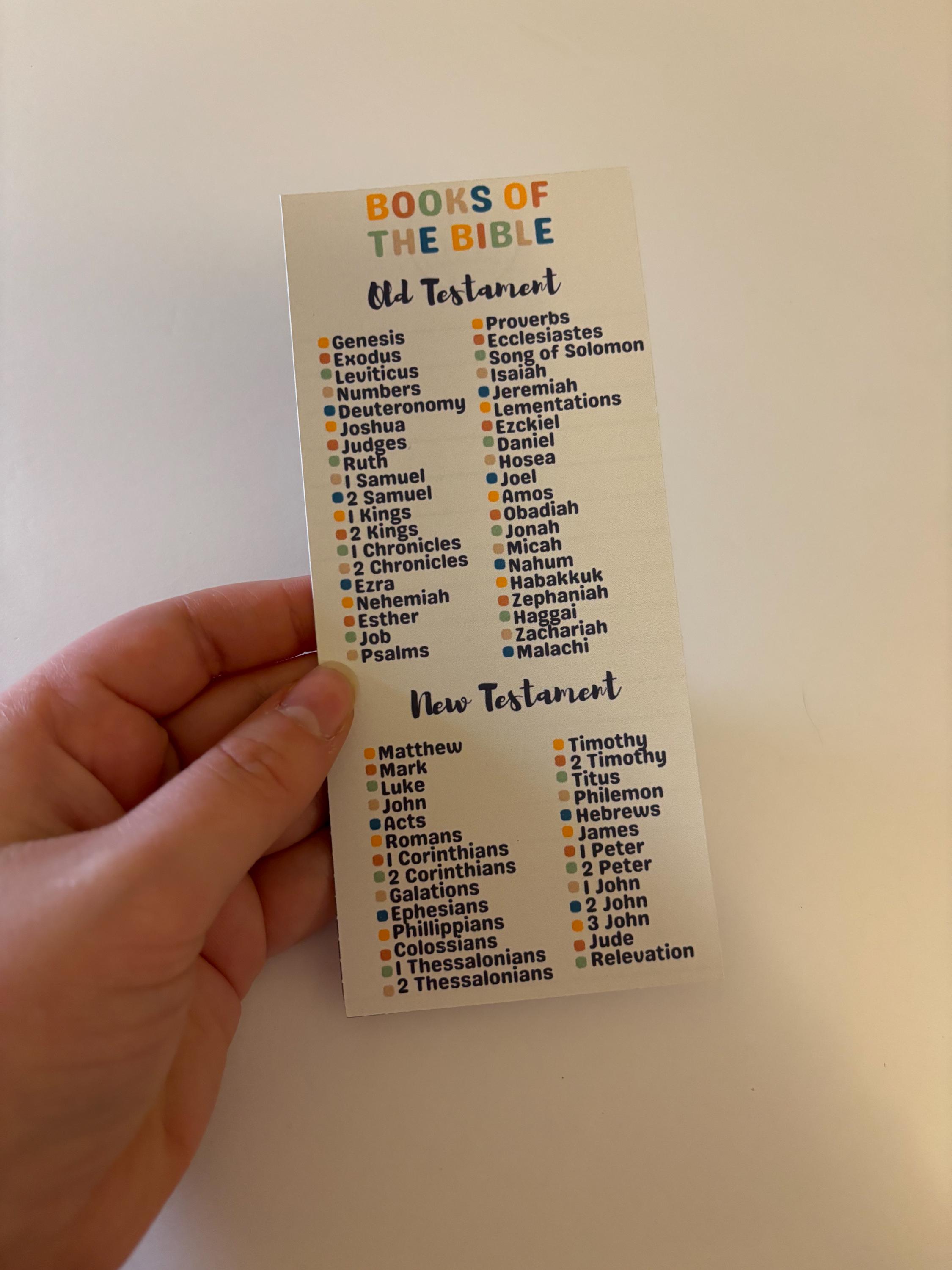 Books of the Bible Checklist Christian Bookmark - Etsy