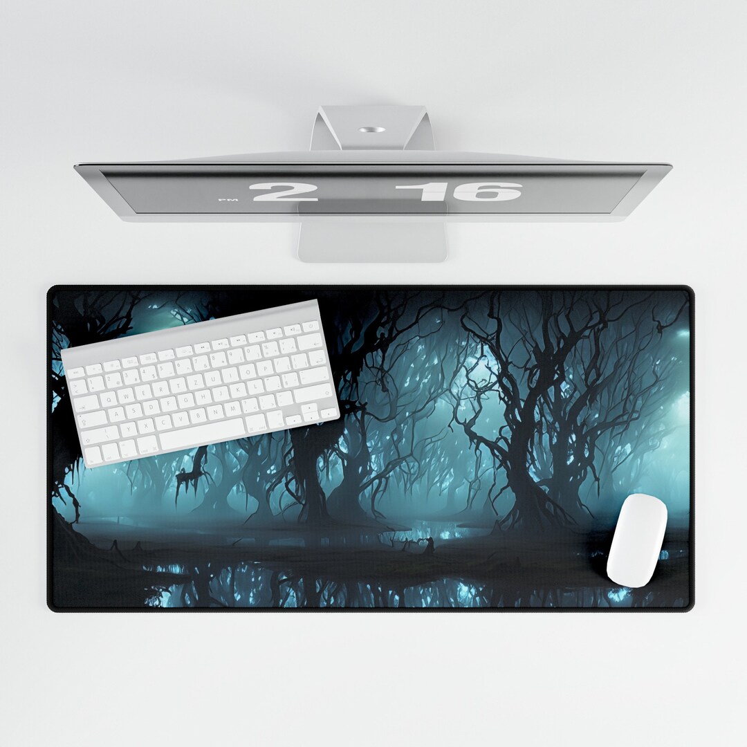 Fantasy Style the Wailing Marshes Desk Mat, Universal Mouse Pad, Dark ...