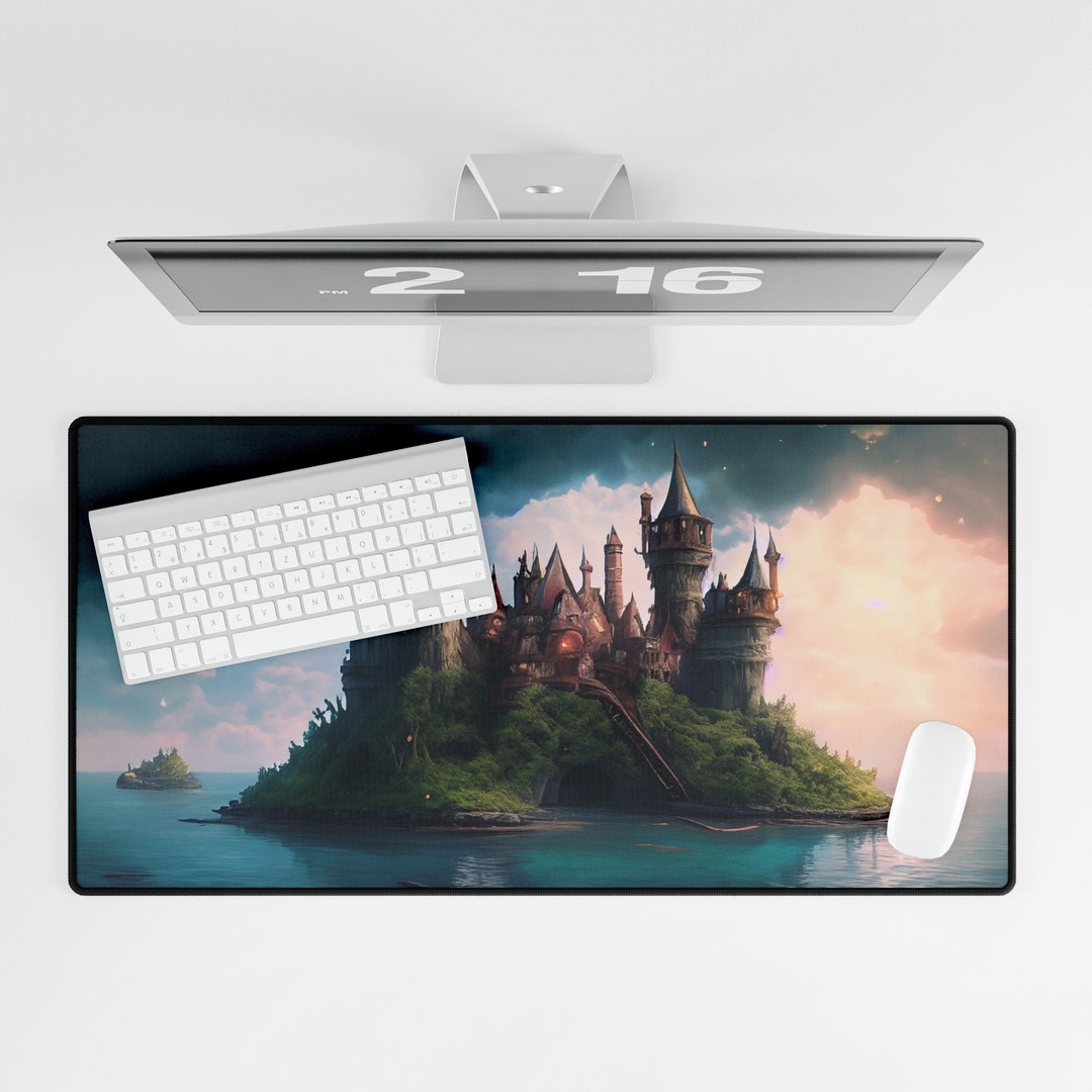 Fantasy Style Pirate Castle V2 Desk Mat, Universal Mouse Pad, Castle ...