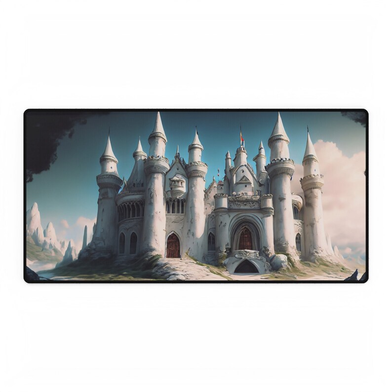 Fantasy Style White Castle V3 Desk Mat, Universal Mouse Pad, Castle ...