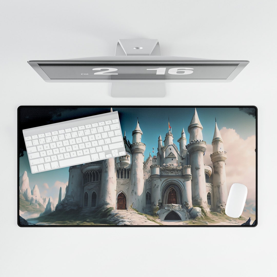 Fantasy Style White Castle V3 Desk Mat, Universal Mouse Pad, Castle ...