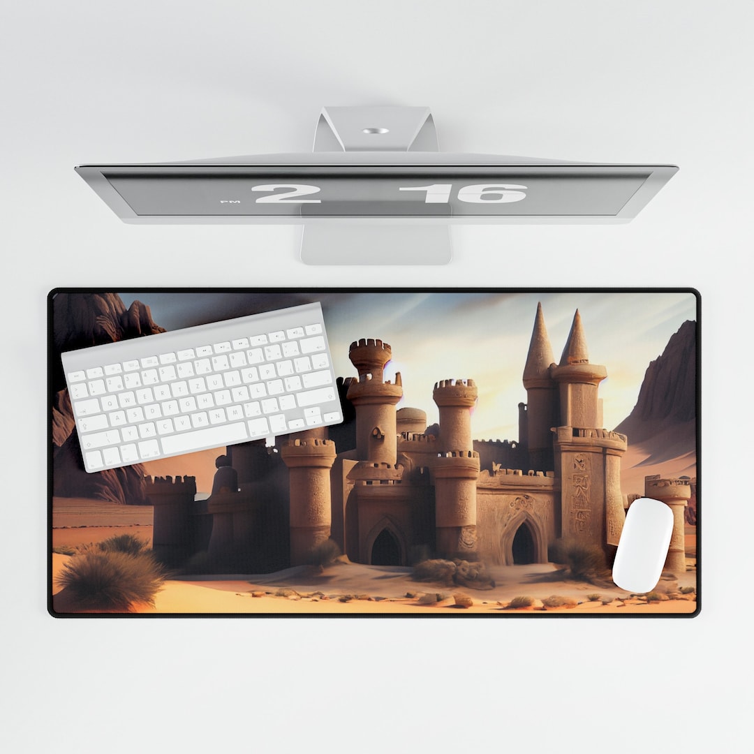 Fantasy Style Desert Castle V3 Desk Mat, Universal Mouse Pad, Castle ...