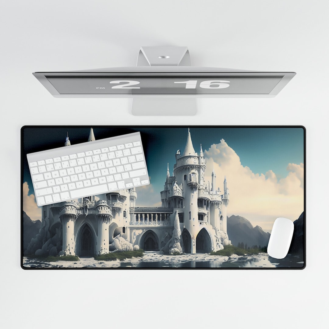 Fantasy Style White Castle V2 Desk Mat, Universal Mouse Pad, Castle ...