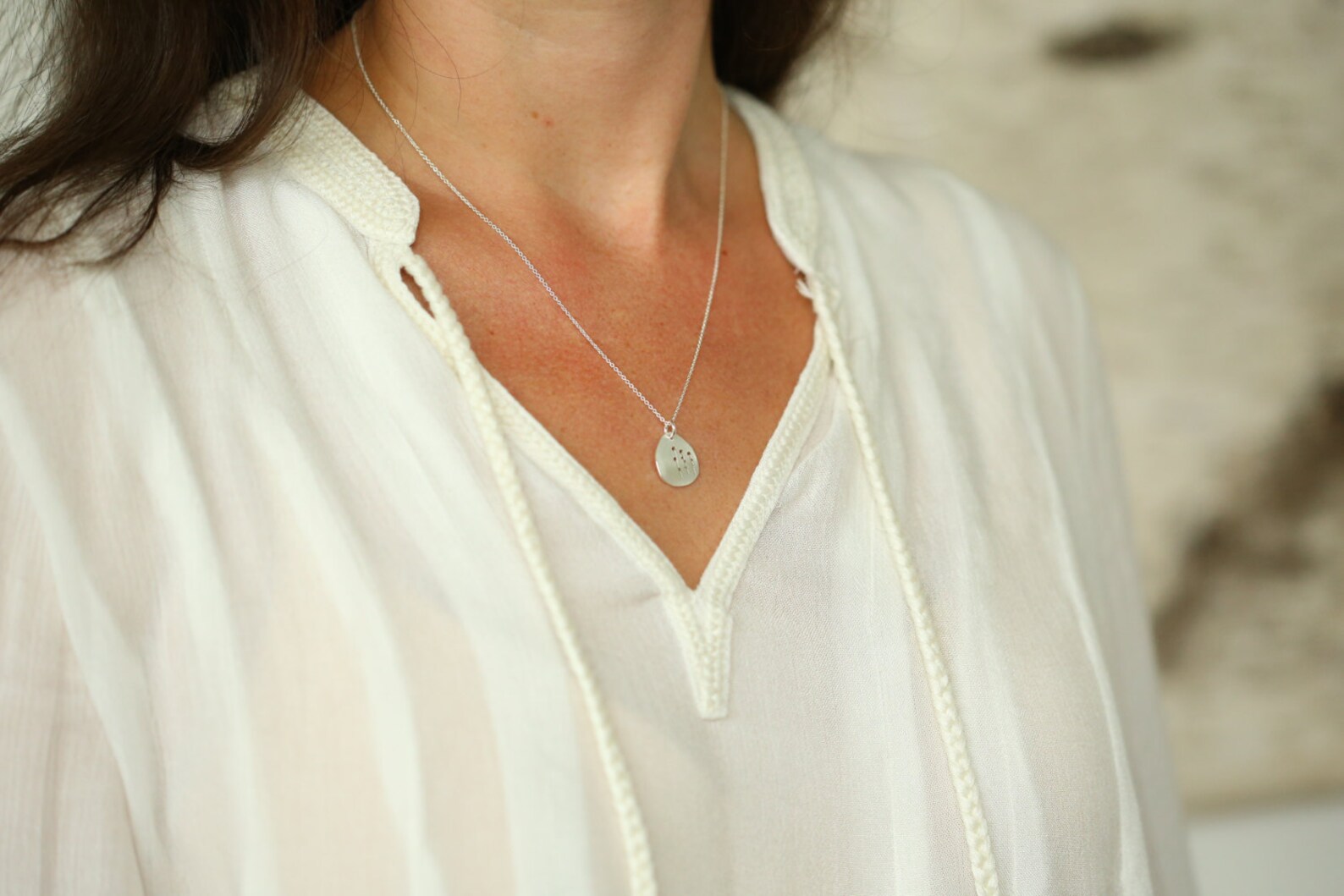 Seedling Necklace Sterling Silver Necklace Cut Out Necklace - Etsy