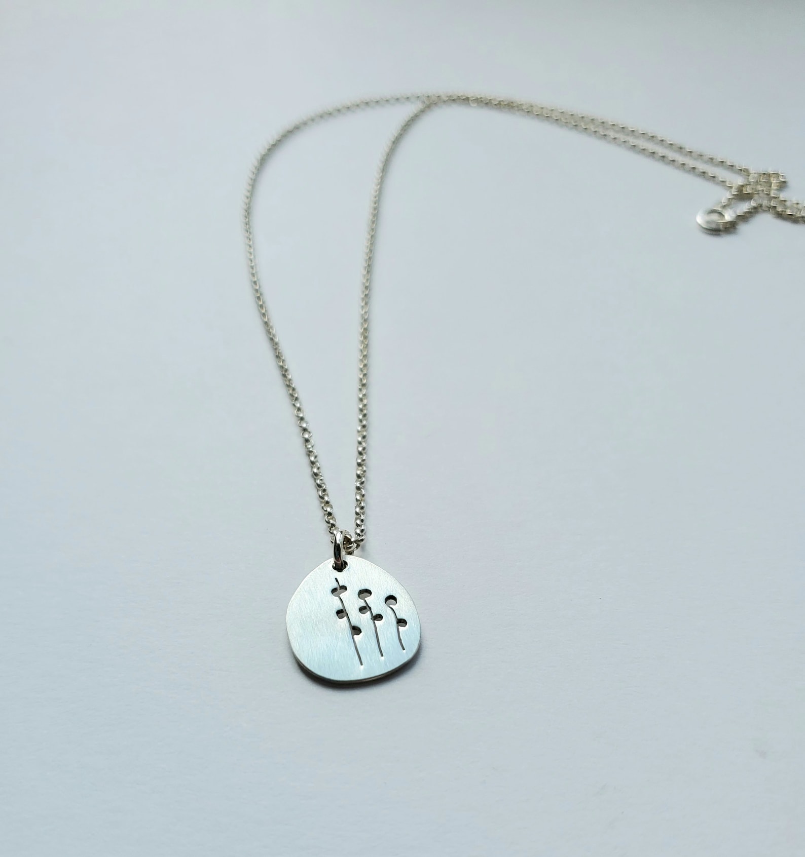 Seedling Necklace Sterling Silver Necklace Cut Out Necklace | Etsy