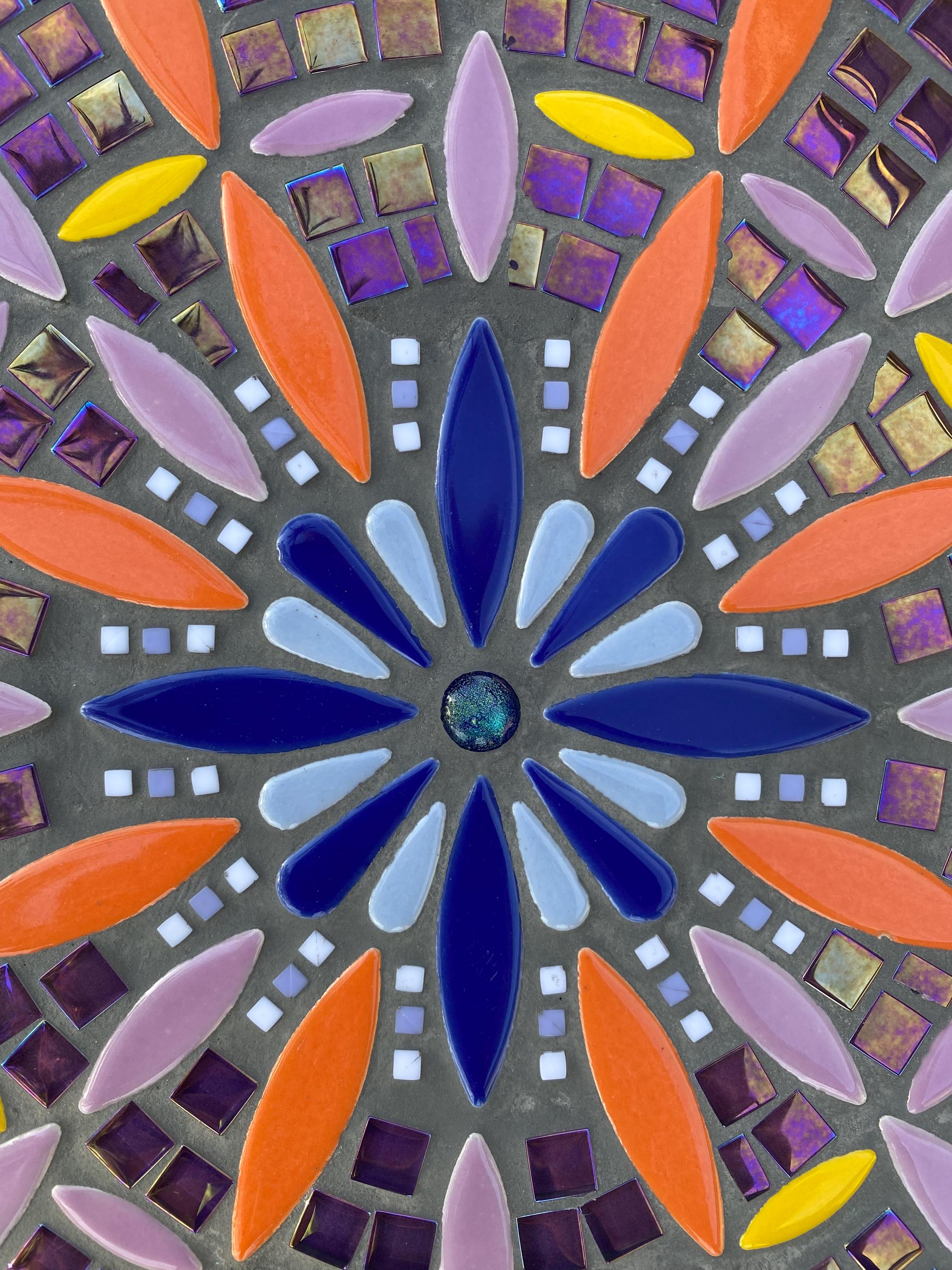 Glass and Ceramic Tile Mosaic Stepping Stone - Etsy