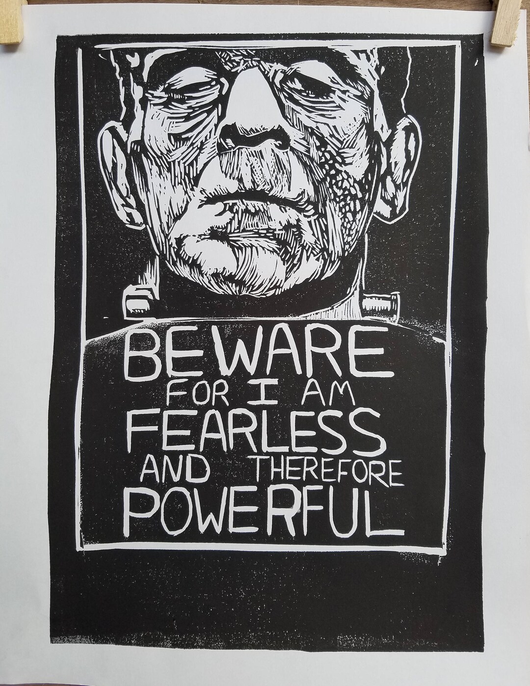 Original Limited Edition Art Print Frankenstein Mary Shelley Quote ...