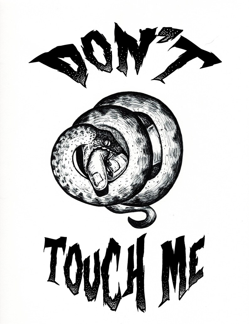 Don't Touch Me Muscle Tee Snake Shirt Feminist Tank - Etsy