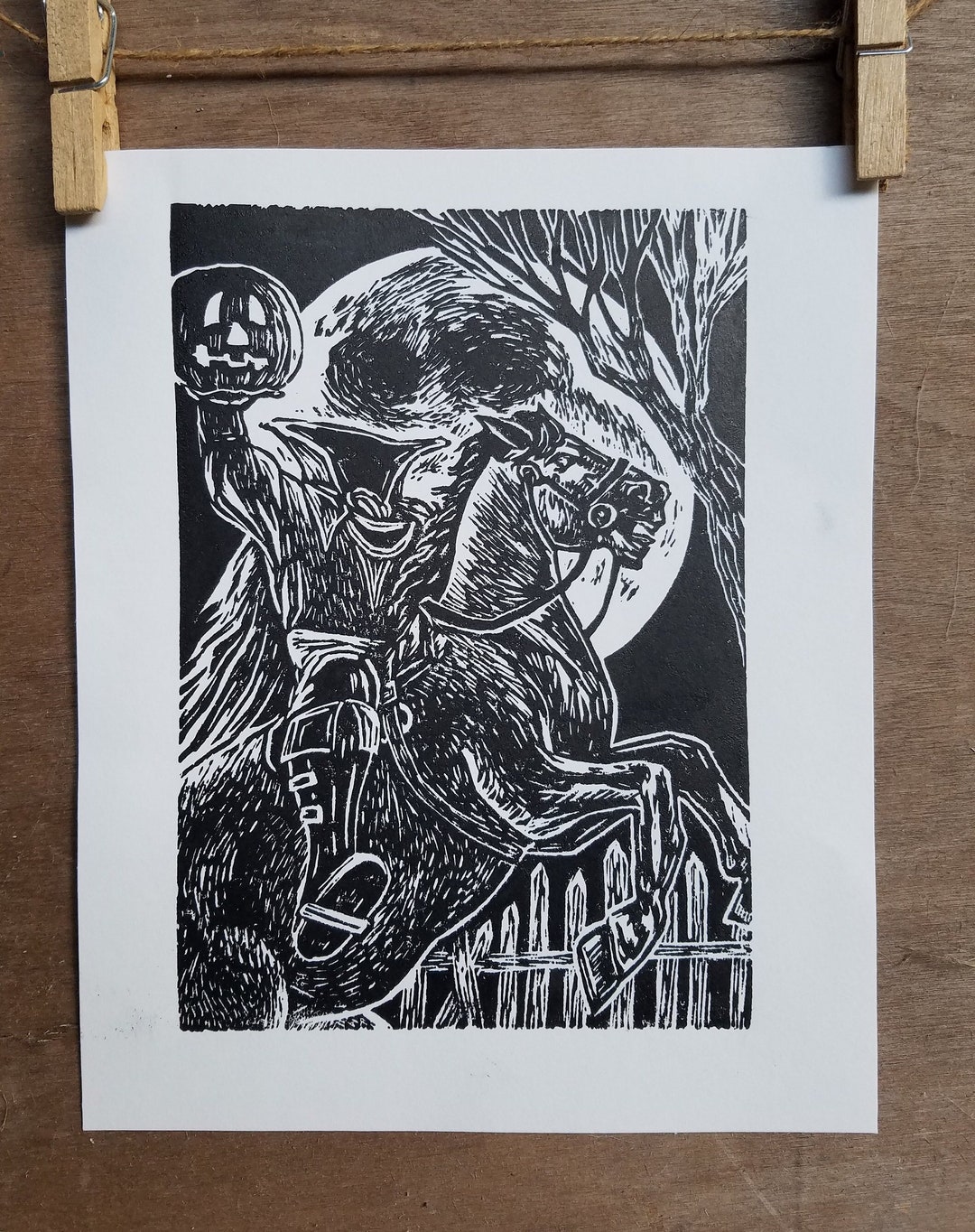 The Goblin Rising Headless Horseman Legend of Sleepy Hollow Art Print ...