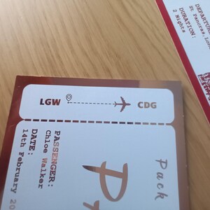 Paris Trip Reveal Ticket: Custom Foil Boarding Pass Gift - Etsy UK
