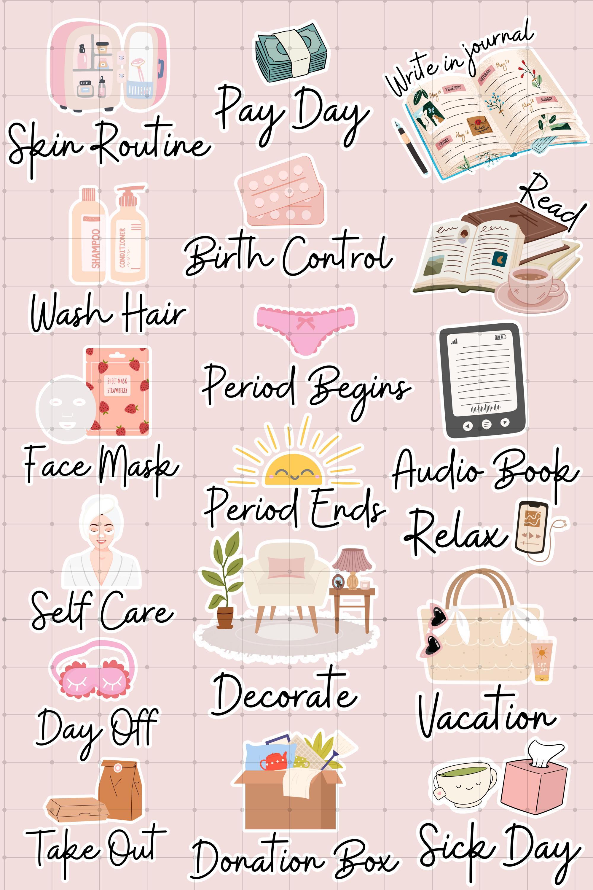 Busy Women Digital Stickers for Planner, PNG Bundle, Digital Planner ...
