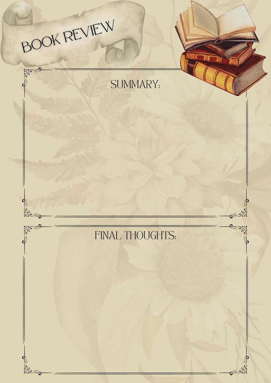 Reading Journal - Etsy