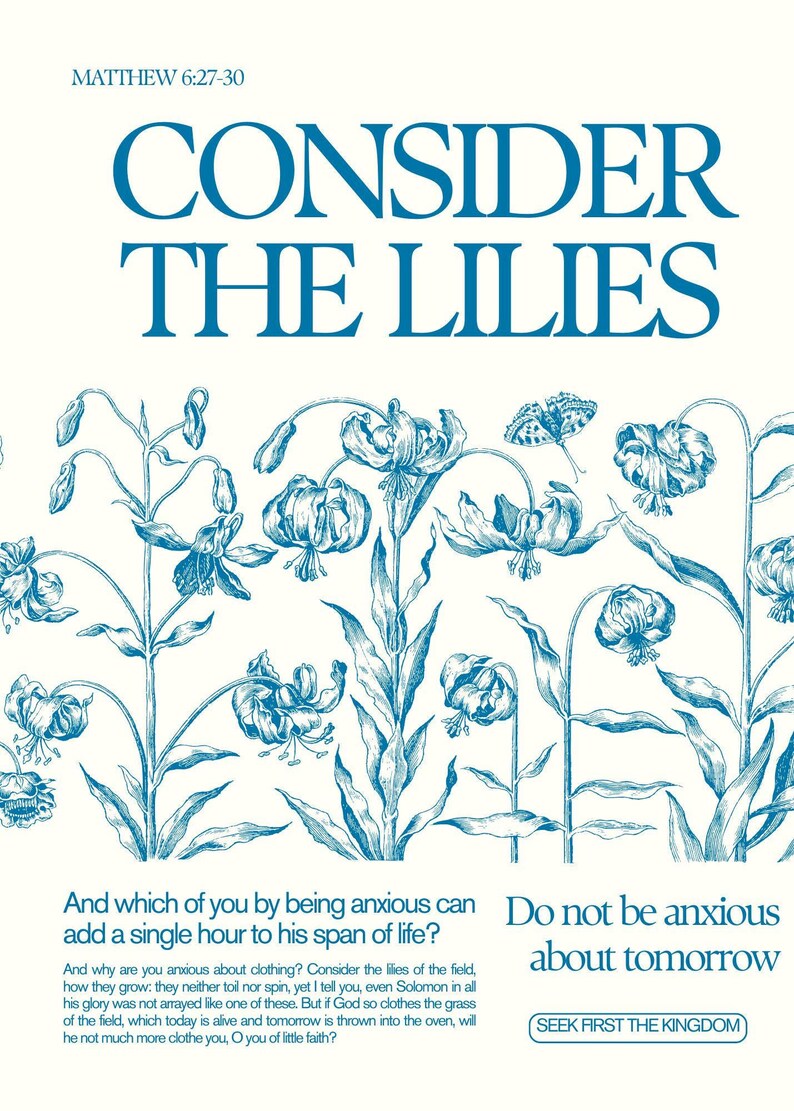 Consider the Lilies *digital Download* - Etsy