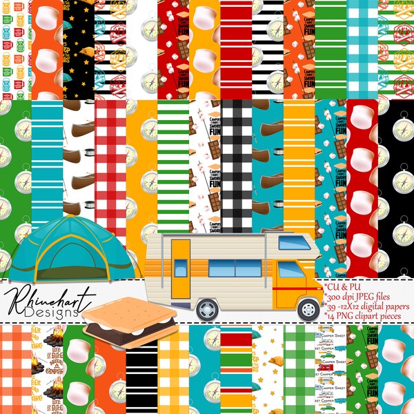 Camping Collage Pack - Etsy