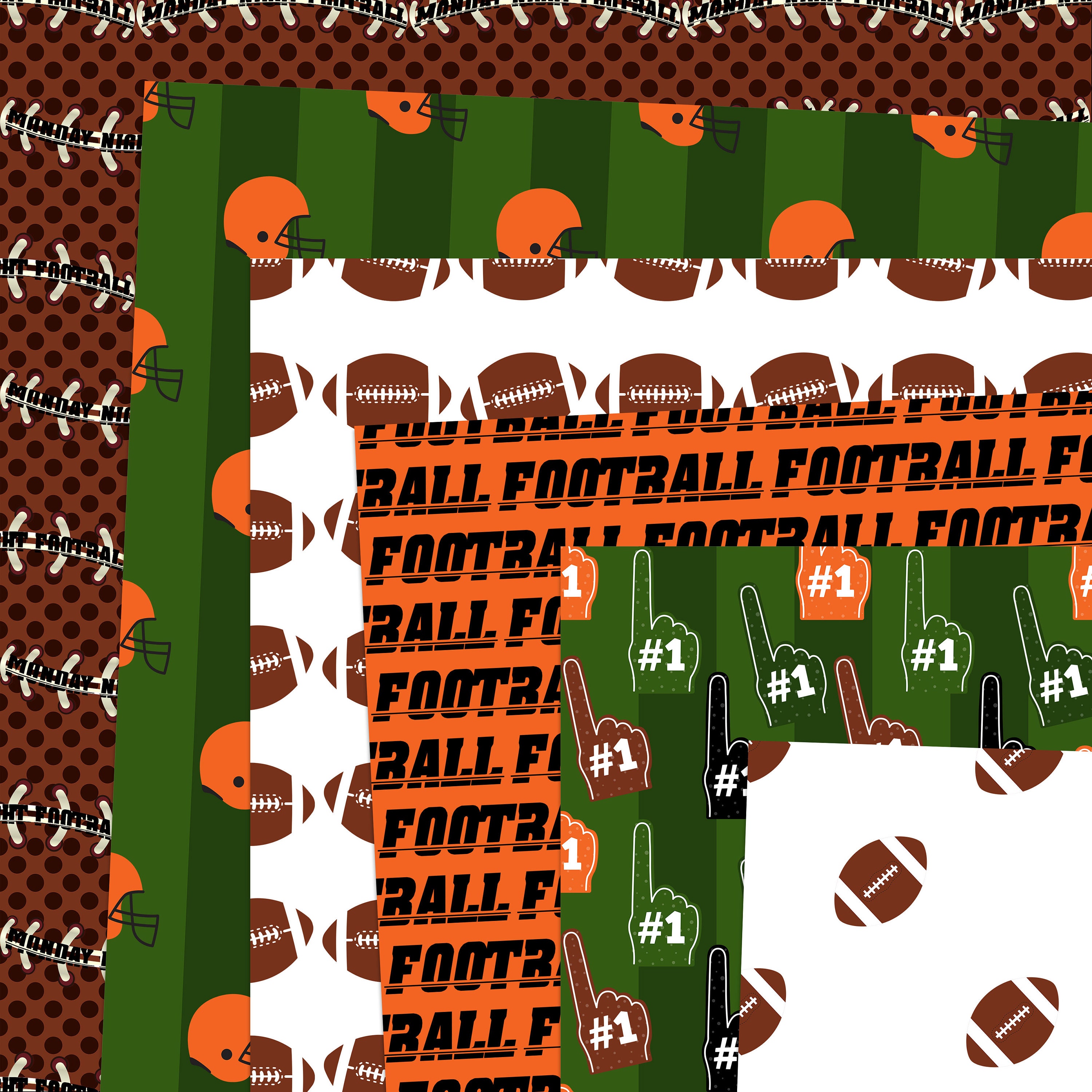 45 American Football Sports Digital Papers and 20 Clip Art | Etsy