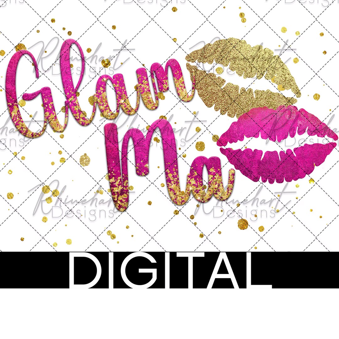 Metallic and Glitter Glam Ma - Gold and Pink - Glamorous Grandma ...