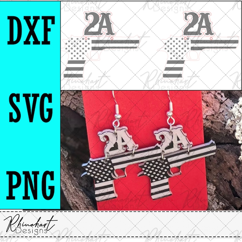 2A 2nd Amendment Laser Cutter Lightburn DXF SVG and PNG - Etsy