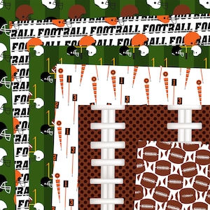 45 American Football Sports Digital Papers and 20 Clip Art Items ...
