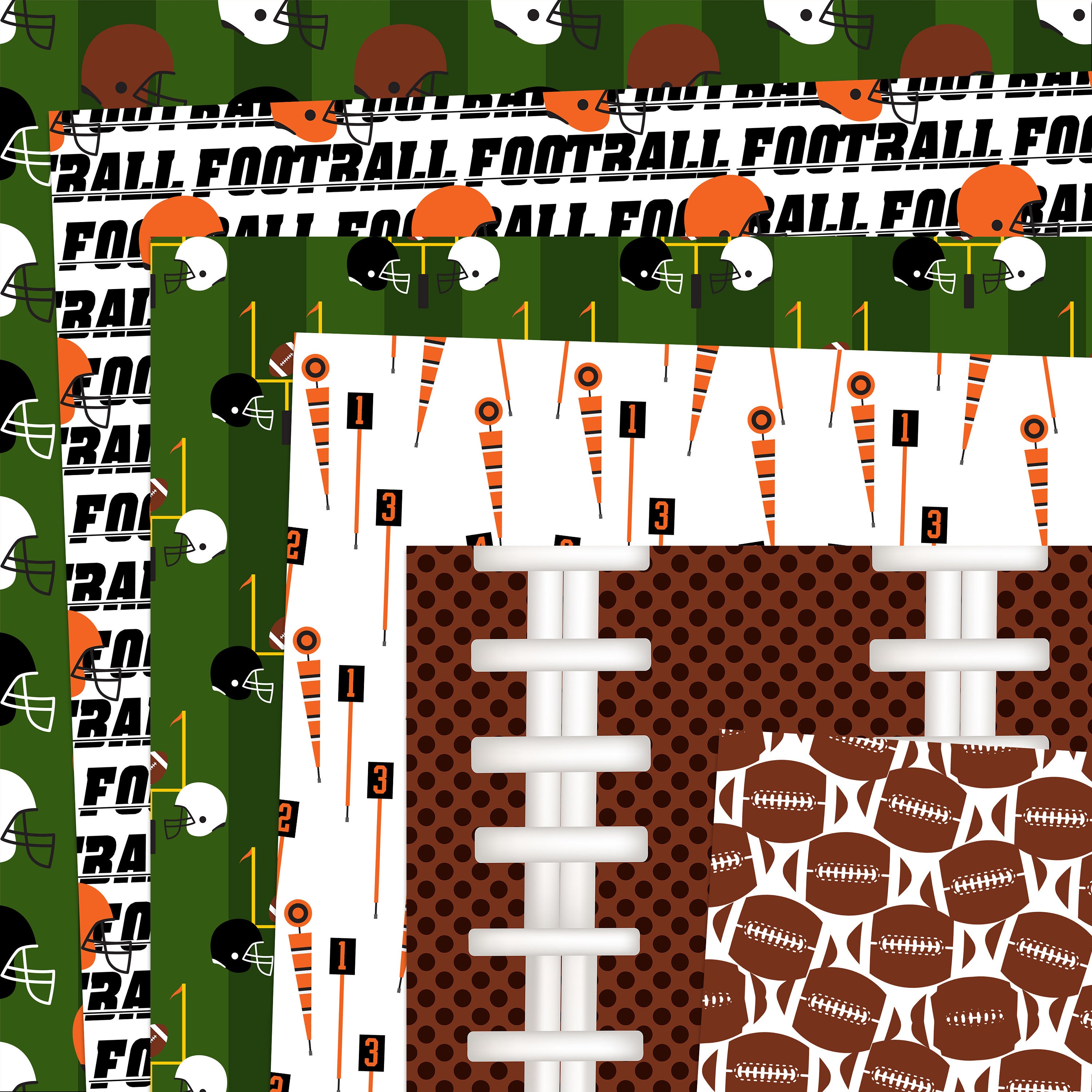 45 American Football Sports Digital Papers and 20 Clip Art | Etsy