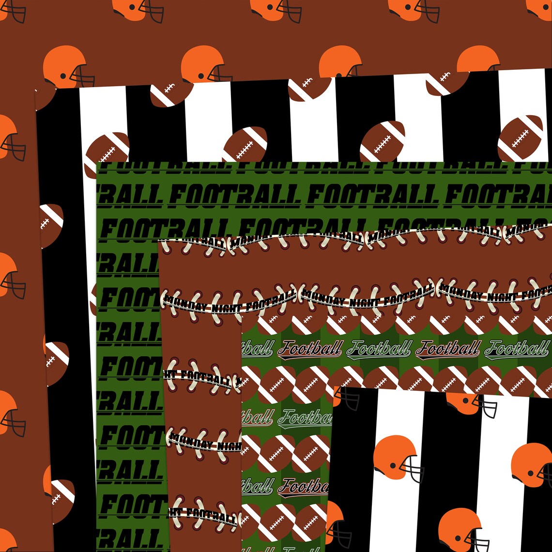 45 American Football Sports Digital Papers and 20 Clip Art Items ...