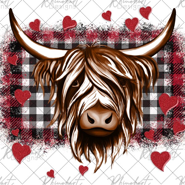 Highland Cow Dtf Transfers Etsy