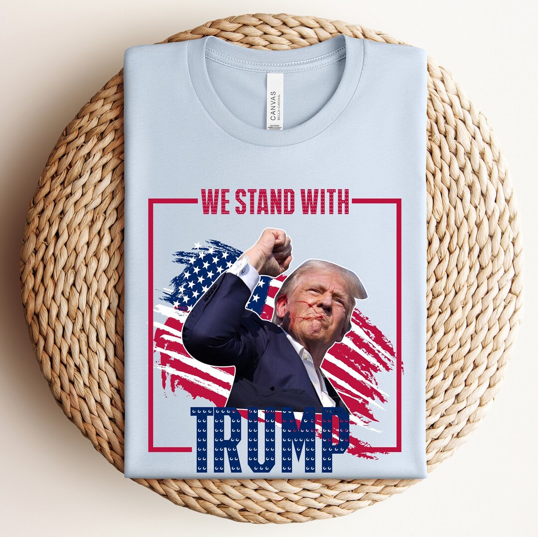 Trump Fight T-shirt: Brave Fist, Patriotic Design - Etsy
