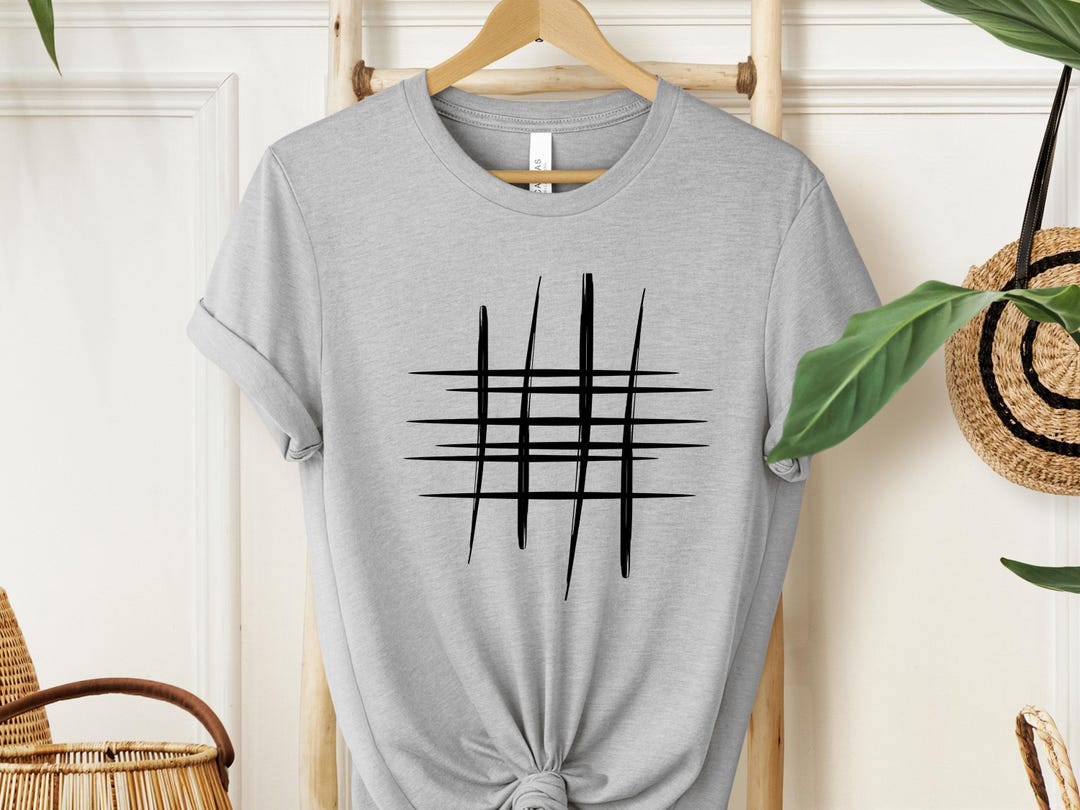 Minimalist Graphic Tee: Abstract Geometric Lines Shirt - Etsy