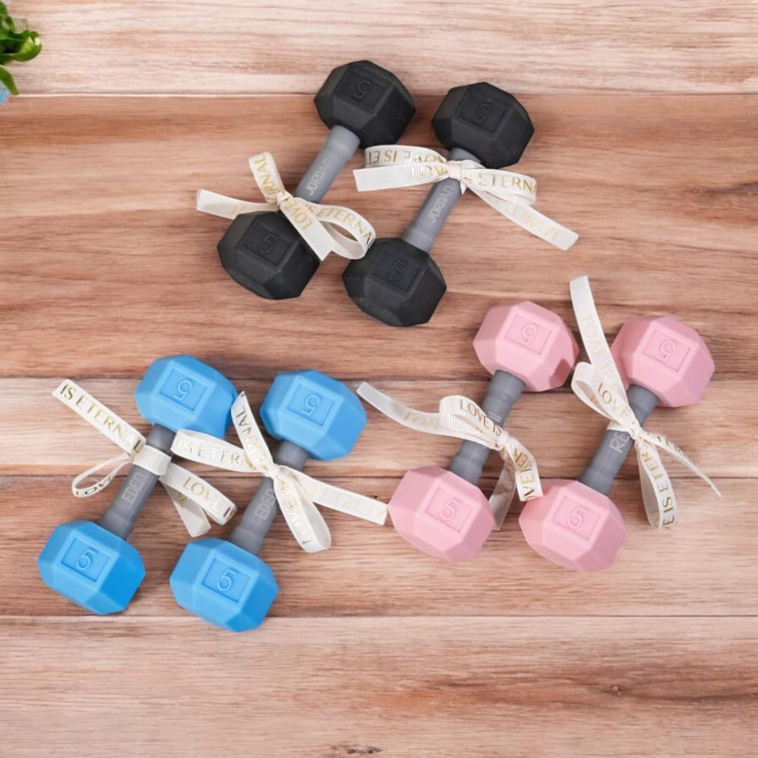 Personalized Name Dumbbell for Baby, Kids Gripping Toys, Baby Keepsakes ...
