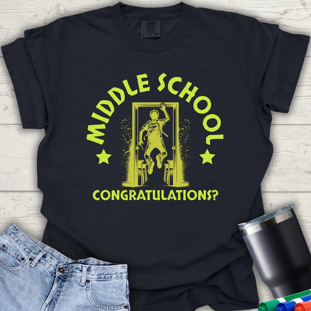 Middle School, Funny Middle School, Back to School Tee, Middle School ...