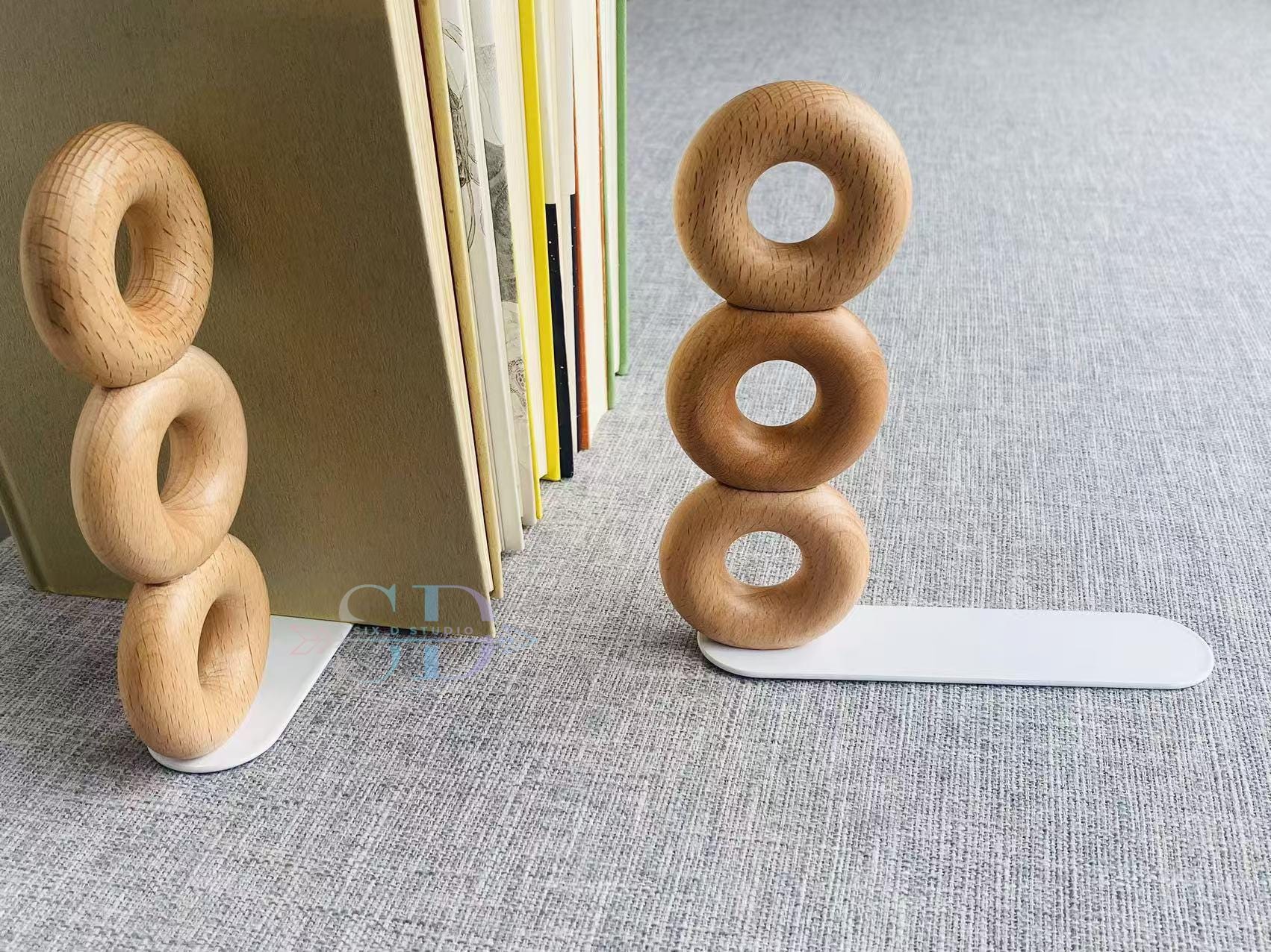 Cute Book Ends 3D Printed Simple Design Bookend, Plastic Book Stand ...