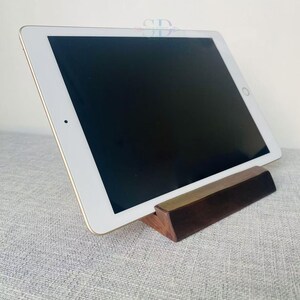 Handcrafted Walnut Wood Tablet Stand, Minimalist Laptop Holder, Sturdy ...