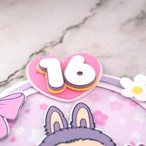 Cute Labu Monster Cake Topper - Custom Name & Age - 3D Party Decoration ...