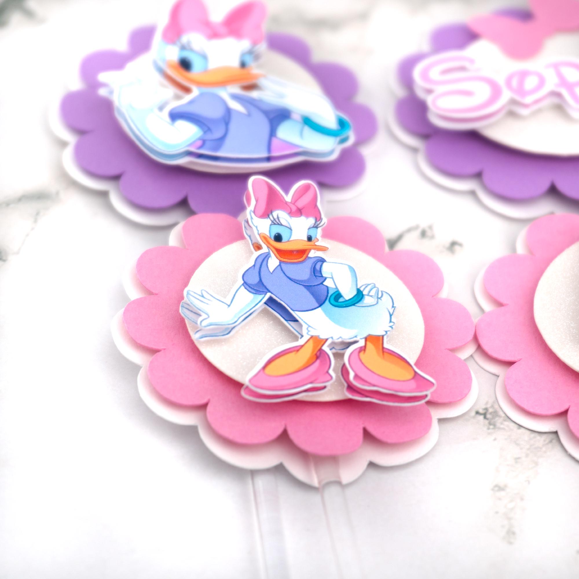 Daisy Inspired Cupcake Toppers: Personalized Birthday Party Decor (set ...